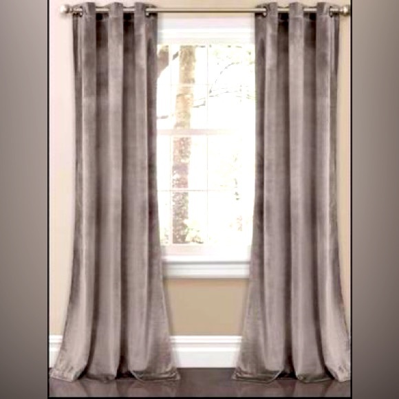 Other | Gray Velvet Curtains 6 Panels 35x95 | Poshmark